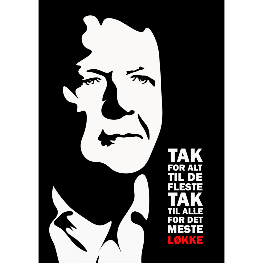 LØKKE - LARS LØKKE - PLAKAT MED CITAT FRA CHUNKEN.DK